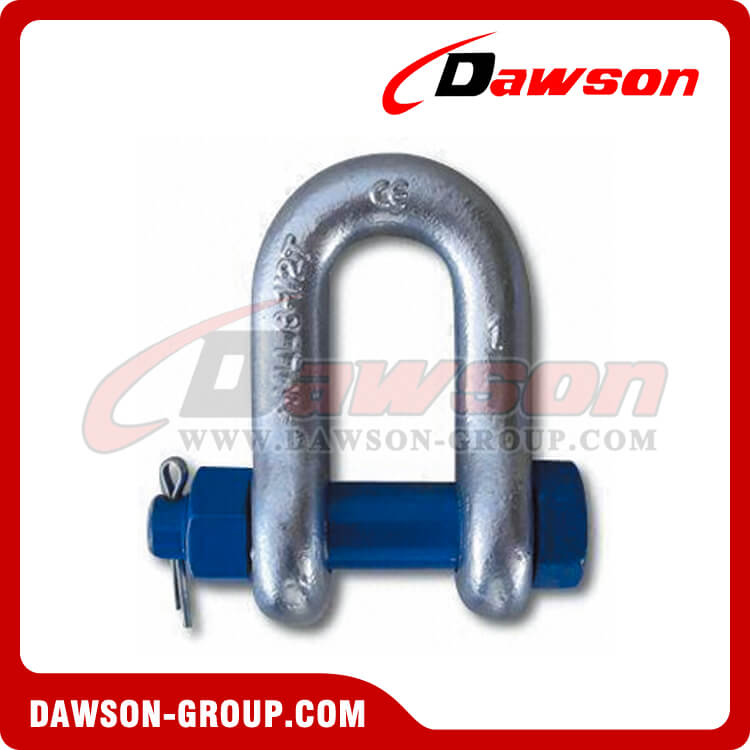 US Type Forged Alloy High Tensile Bolt Type Chain Shackle with Safety ...