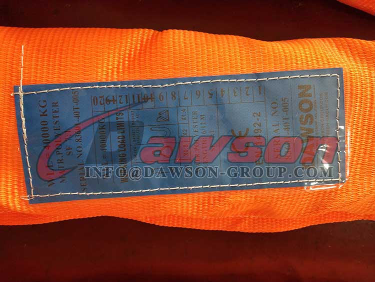 WLL 40T Polyester Round Slings AS 4497, 40000KG Heavy Duty Round ...