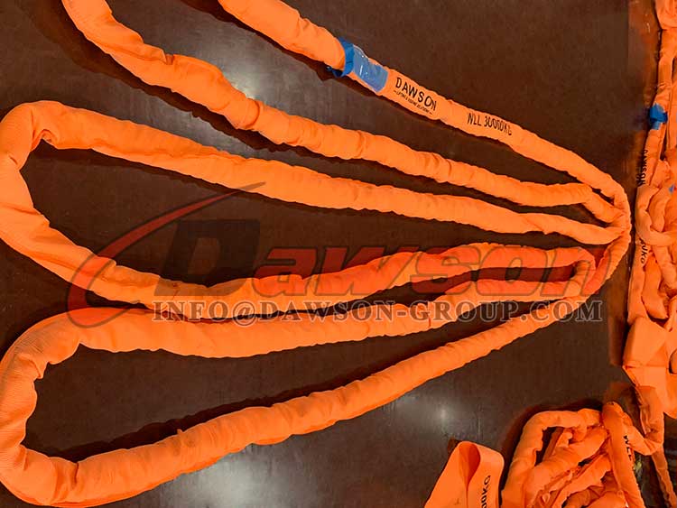 WLL 30T 30000kg Polyester Round Slings, Heavy Duty Round Lifting Slings ...