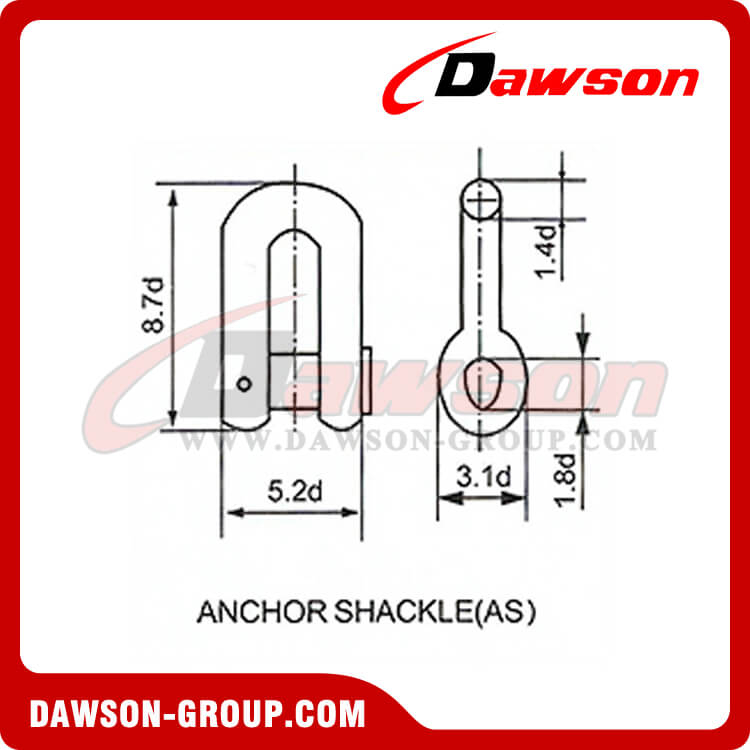 End Shackle for Oil Platform Mooring Chain, Anchor End Shackle ...