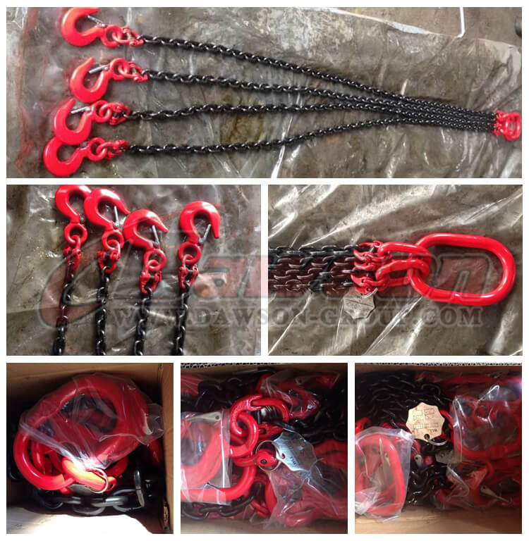 G80 Double Leg Chain Slings, Grade 80 Chain Sling for Lifting & Lashing ...