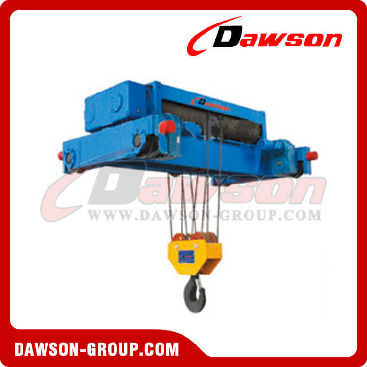 Double Girder Electric Wire Rope Hoist, electric trolley hoist - China ...