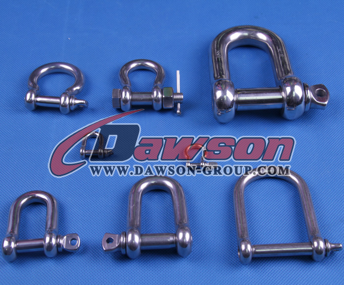 Stainless Steel US Type Dee Shackle, AISI316 Screw Pin Chain Shackle ...