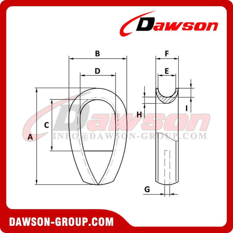 Galvanized Superloop Thimble Type K15, Superior Mild Steel Wire Rope ...