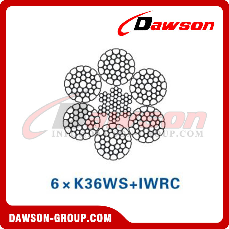 Steel Wire Rope Construction(6×K26WS+IWRC)(6×K36WS+IWRC), Wire Rope for Construction Machinery ...