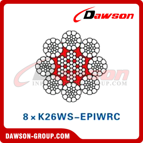 Steel Wire Rope(8×K26WS-EPIWRC)(EP8×K26WS-IWRC)(EP6×K31WS-IWRC), Steel ...