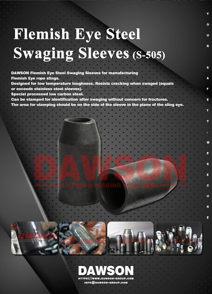Wire Rope Flemish Eye Steel Swaging Sleeves(DS-505), Carbon Steel ...