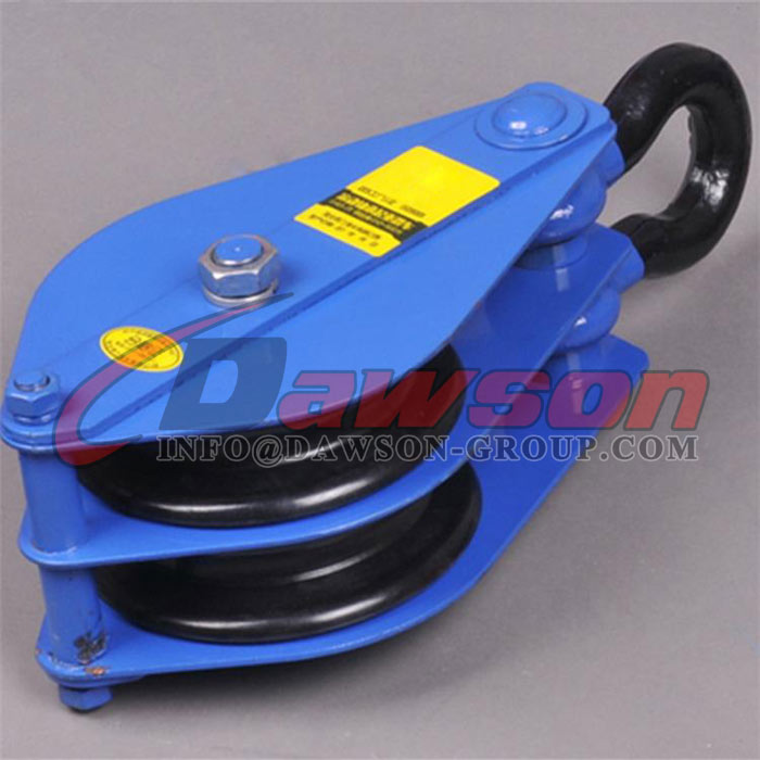 Hook (Chain link) Series Closed Double Wheel Pulley, closed double ...