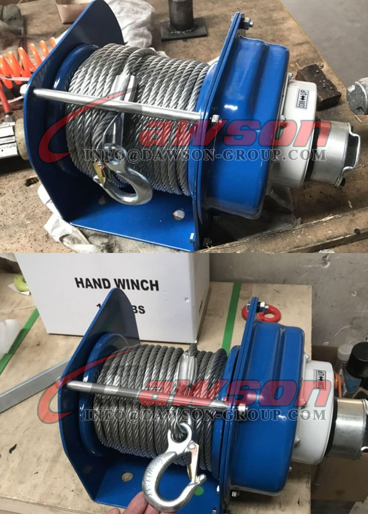 Powder Coating Portable Cable Hand Winch, Manual Hand Winches, 500KG ...
