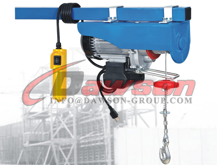 DS400C 12M Mini Electric Hoist with Clamps, Electric Wire Rope Hoist ...