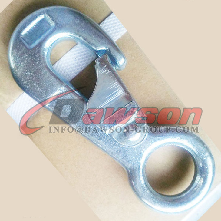 Forged Carbon Steel Rope Hook with Two Latches, Metal Lifting Hook ...