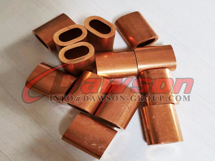 Wire Rope Copper Ferrules, EN 13411-3 DIN3093 Copper Oval Ferrule ...