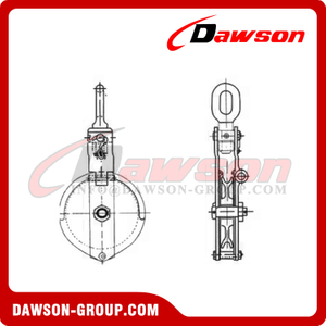Red (HDG) Snatch Block With Shackle, snatch block, hdg snatch block ...