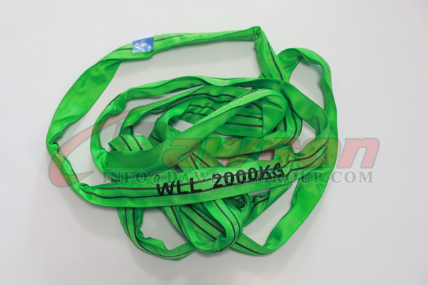 WLL 2T Polyester Round Slings, 2000kg Endless Type Round Lifting Slings ...
