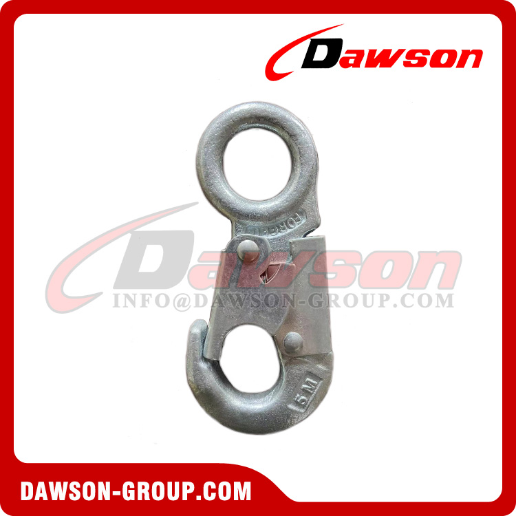 Forged Carbon Steel Rope Hook with Two Latches, Metal Lifting Hook ...