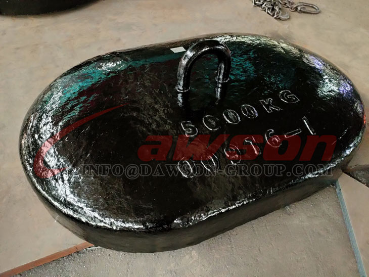 Cast Iron Sinker for Ships and Navigation Marks, Painted Oval Cast ...