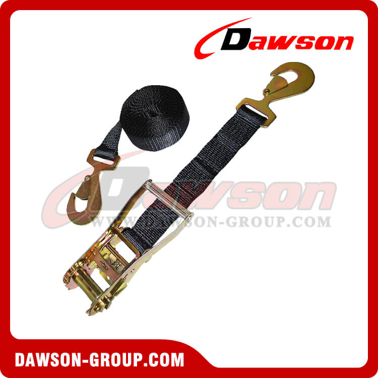 2'' Custom Ratchet Strap with Swivel Snap Hooks, WLL 3335lbs Ratchet ...
