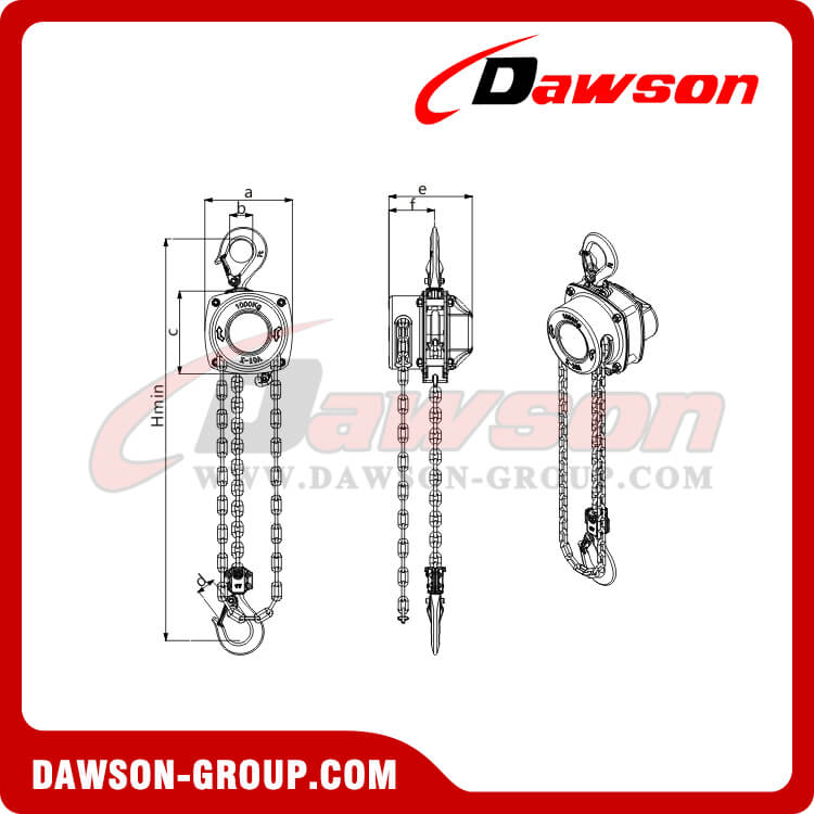 250kg Mini Type Chain Blocks, 0.25Ton Chain Hoist for Installing of ...
