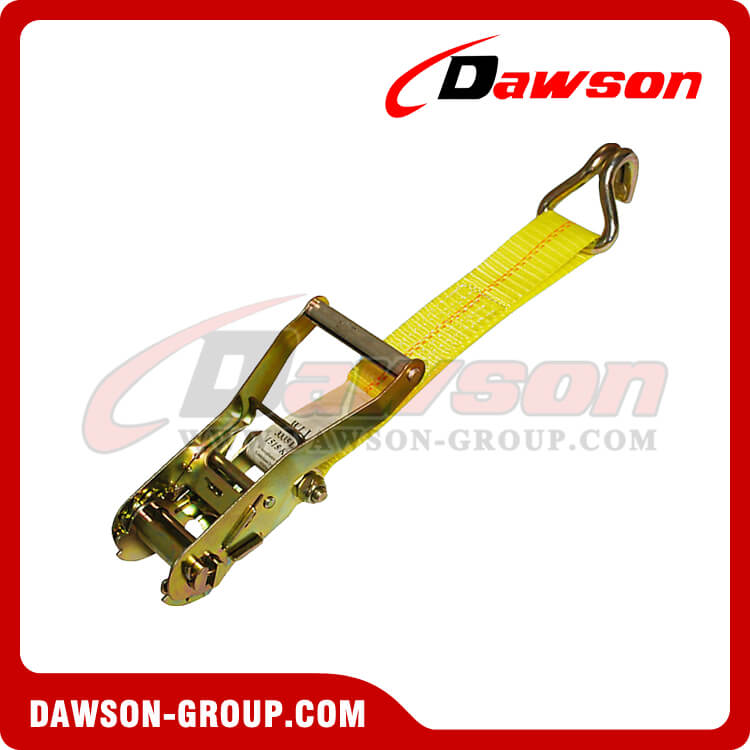 2 inch Ratchet Strap Short End with Wire Hook, Heavy Duty Tie Down ...